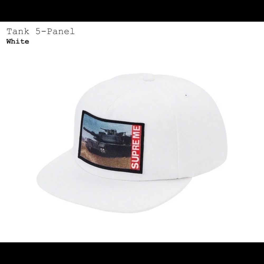 Supreme 100% Authentic Tank 5-Panel White Hat - Gem
